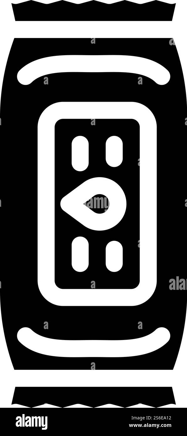 Wet wipes package glyph icon Stock Vector Images - Alamy