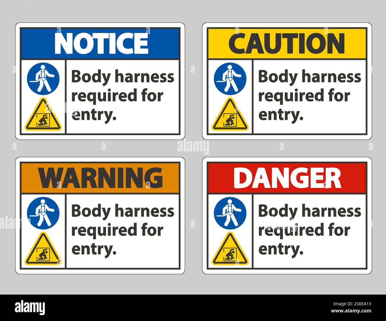 Body Harness Required For Entry Sign Stock Vector Image & Art - Alamy