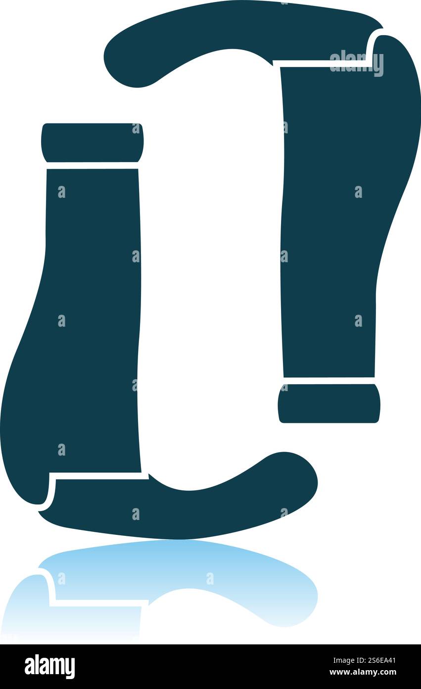 Bike Grips Icon. Shadow Reflection Design. Vector Illustration Stock ...