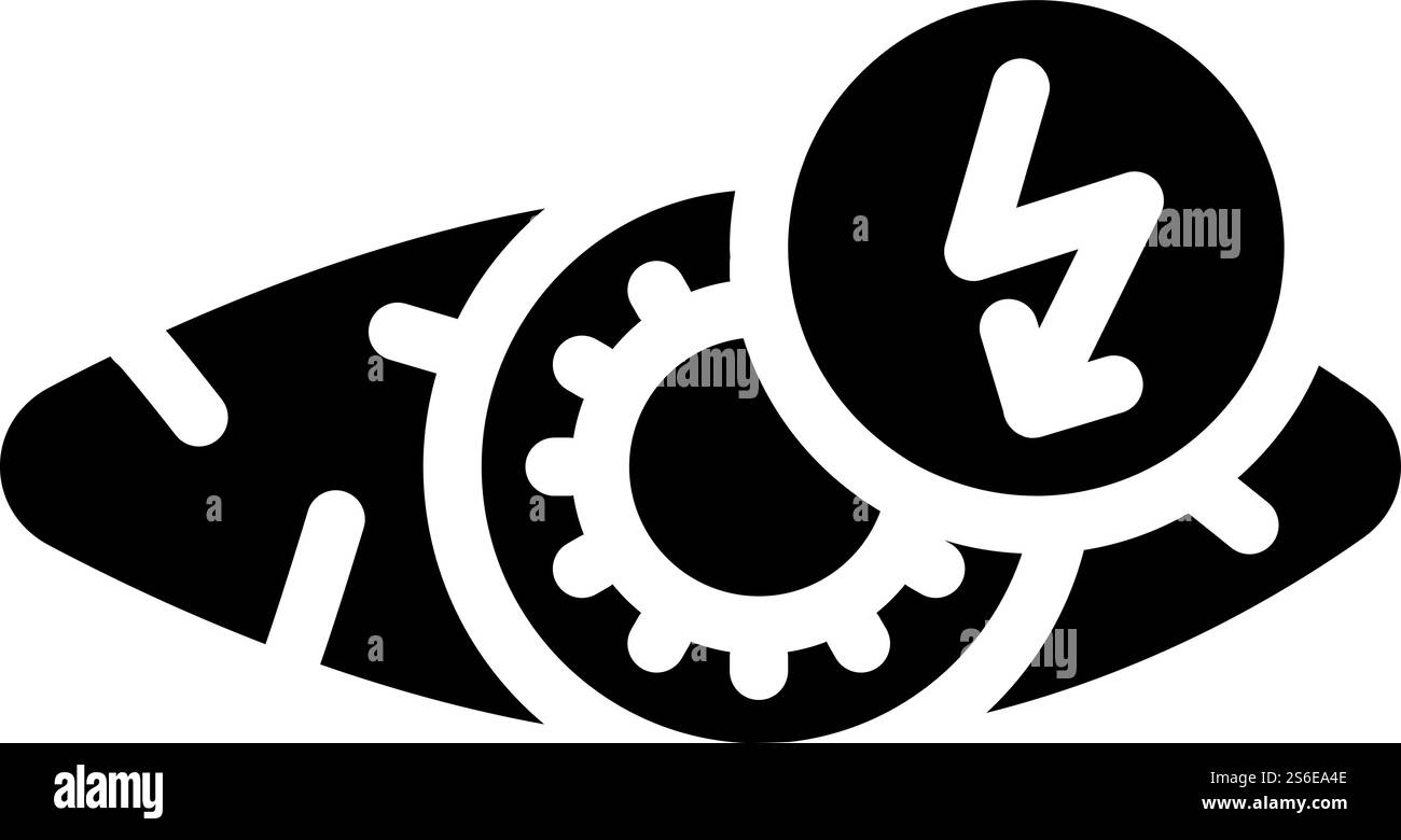 eye cutting ache glyph icon vector. eye cutting ache sign. isolated ...