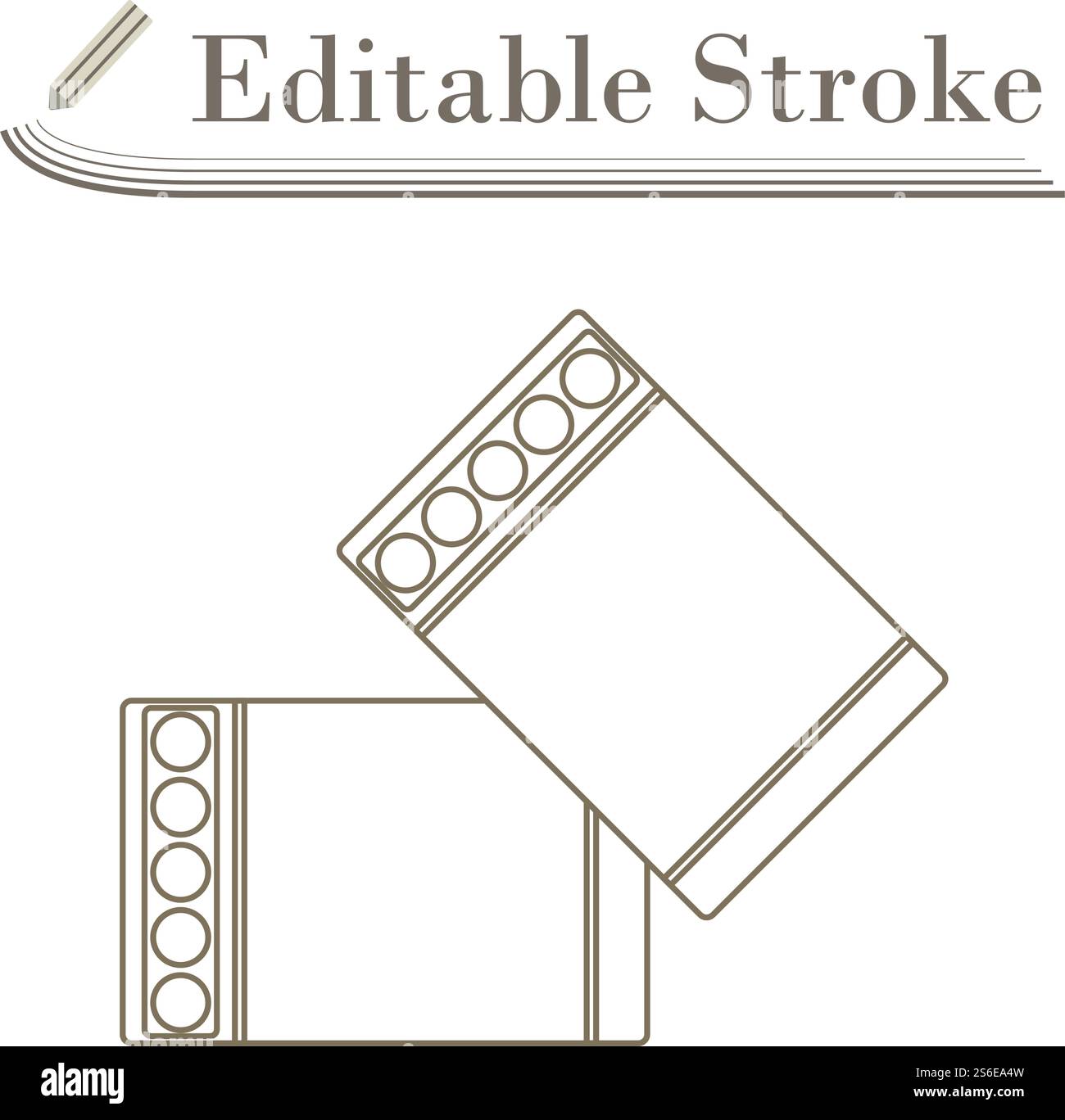 Business Cufflink Icon. Editable Stroke Simple Design. Vector ...