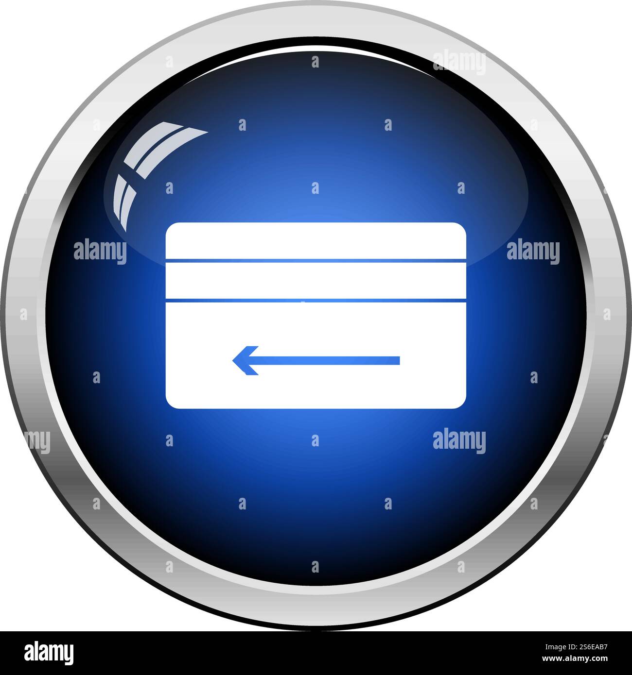 Cash Back Credit Card Icon. Glossy Button Design. Vector Illustration ...