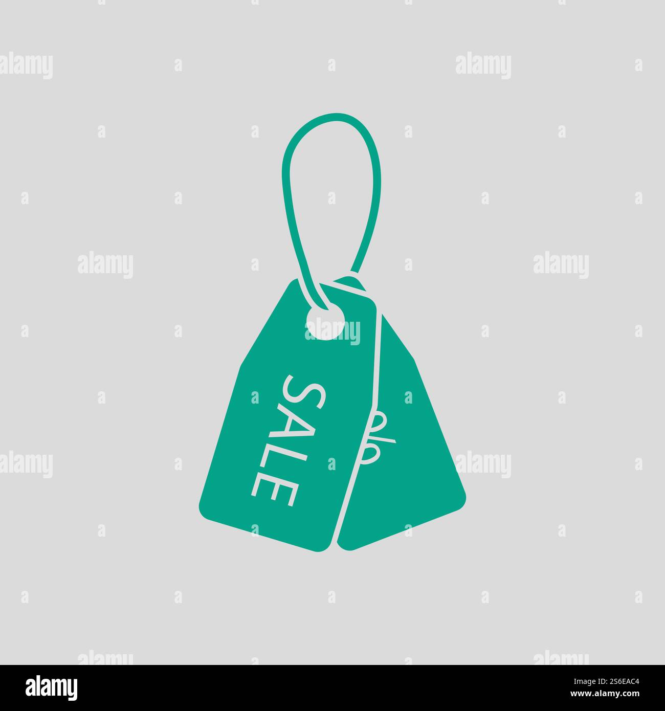 Discount Tags Icon. Green on Gray Background. Vector Illustration Stock ...