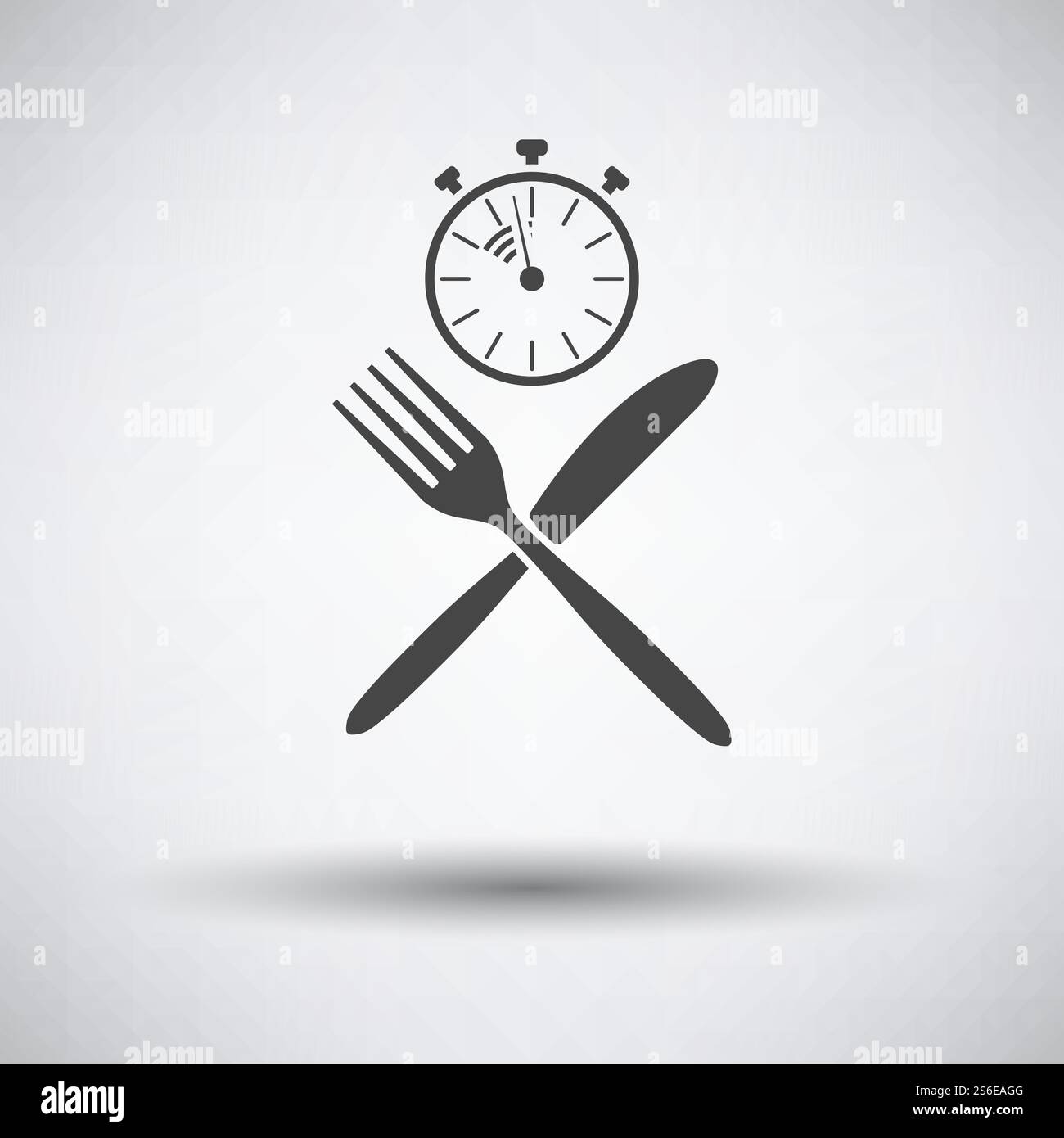 Fast Lunch Icon. Dark Gray on Gray Background With Round Shadow. Vector ...