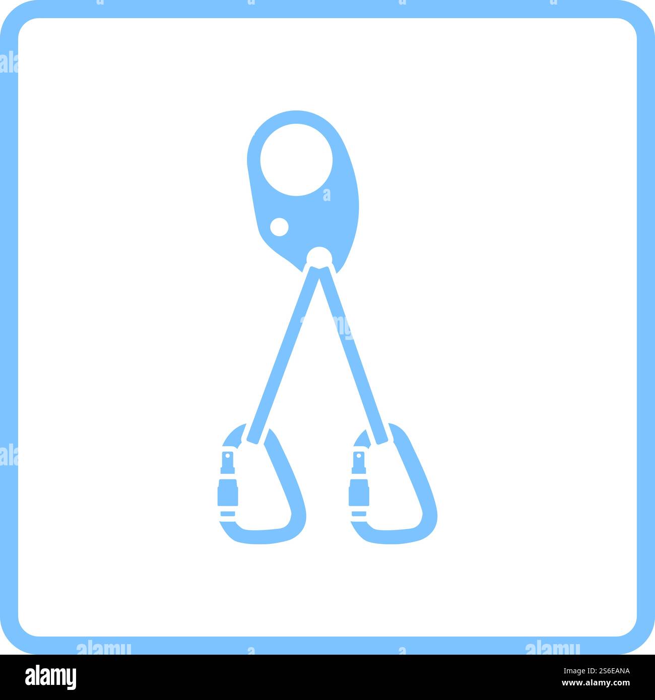 Alpinist Self Rescue System Icon. Blue Frame Design. Vector ...
