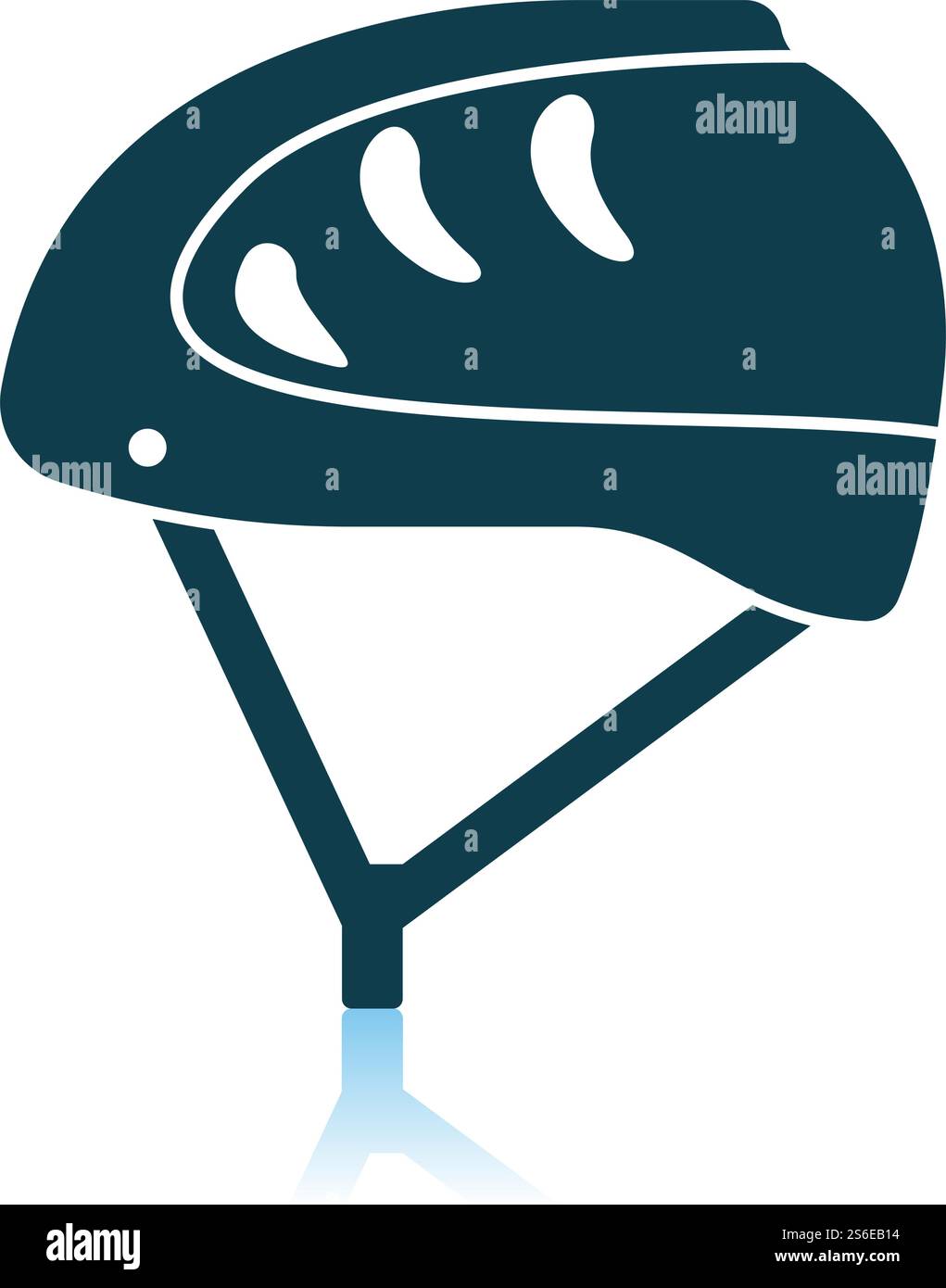 Climbing Helmet Icon. Shadow Reflection Design. Vector Illustration ...