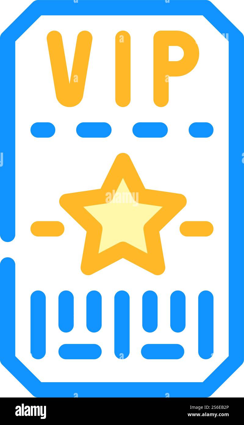 vip card of night club color icon vector. vip card of night club sign ...