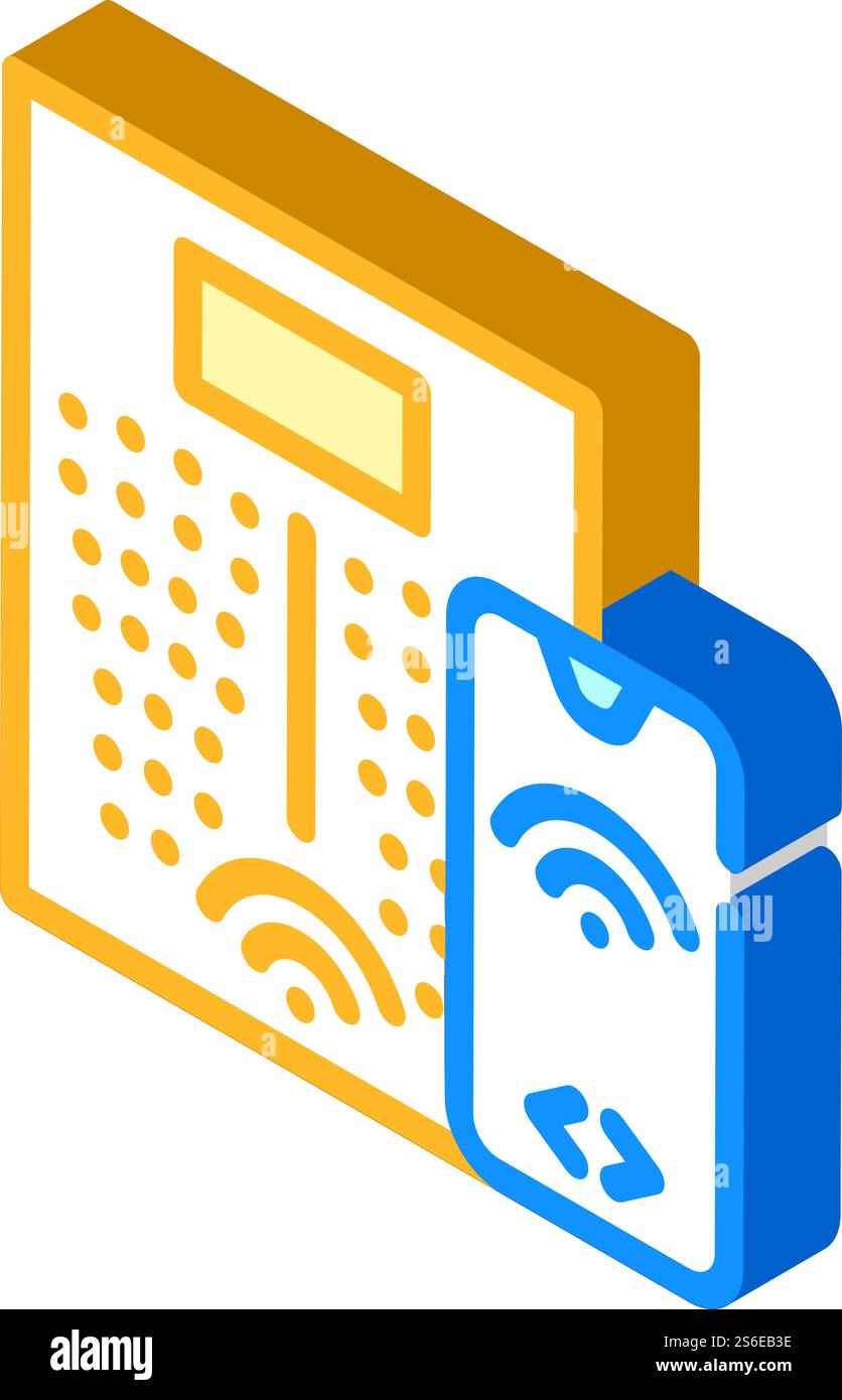 smart scales phone app isometric icon vector. smart scales phone app ...