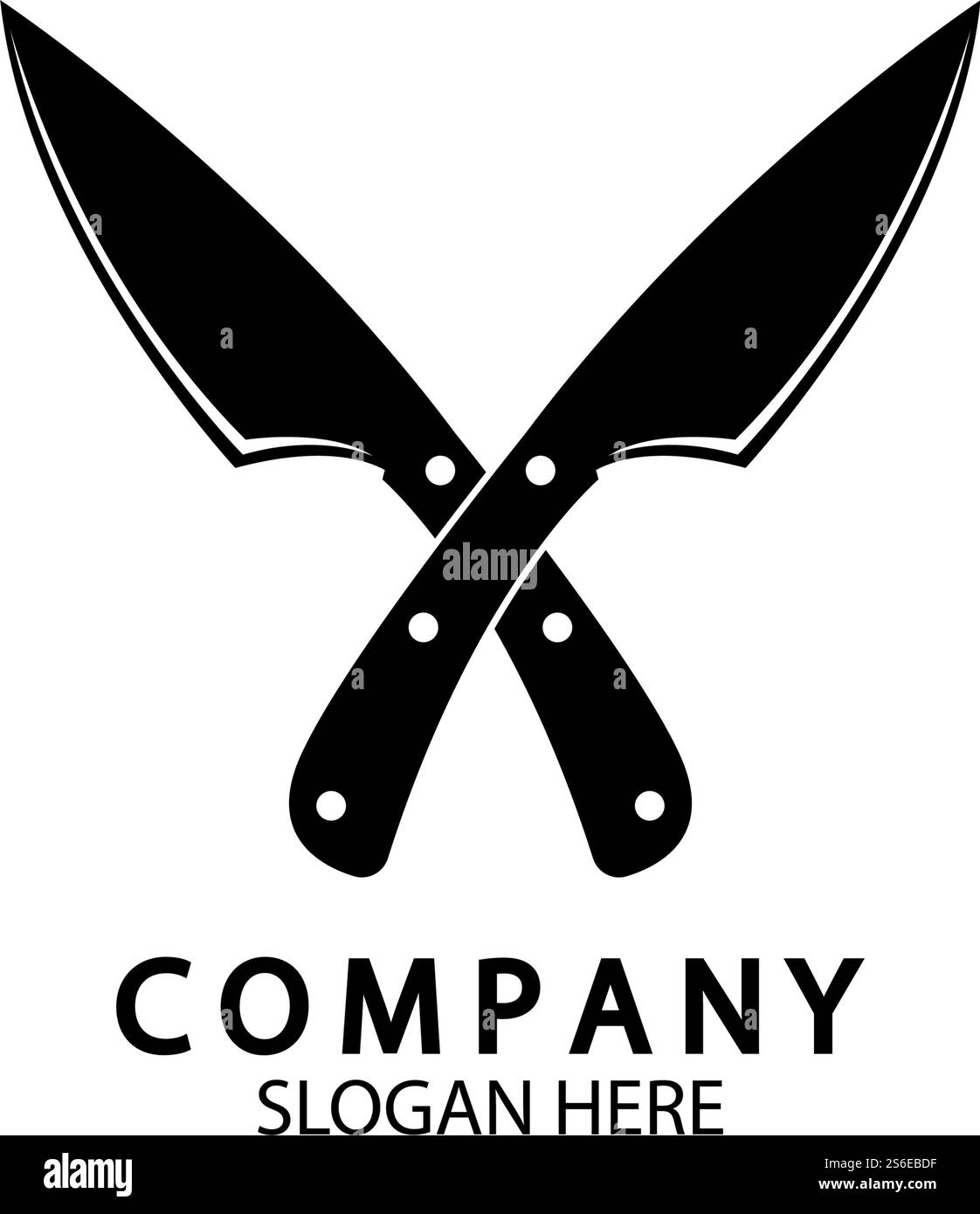 The crossed knives icon. Knife and chef, kitchen symbol. Flat ...