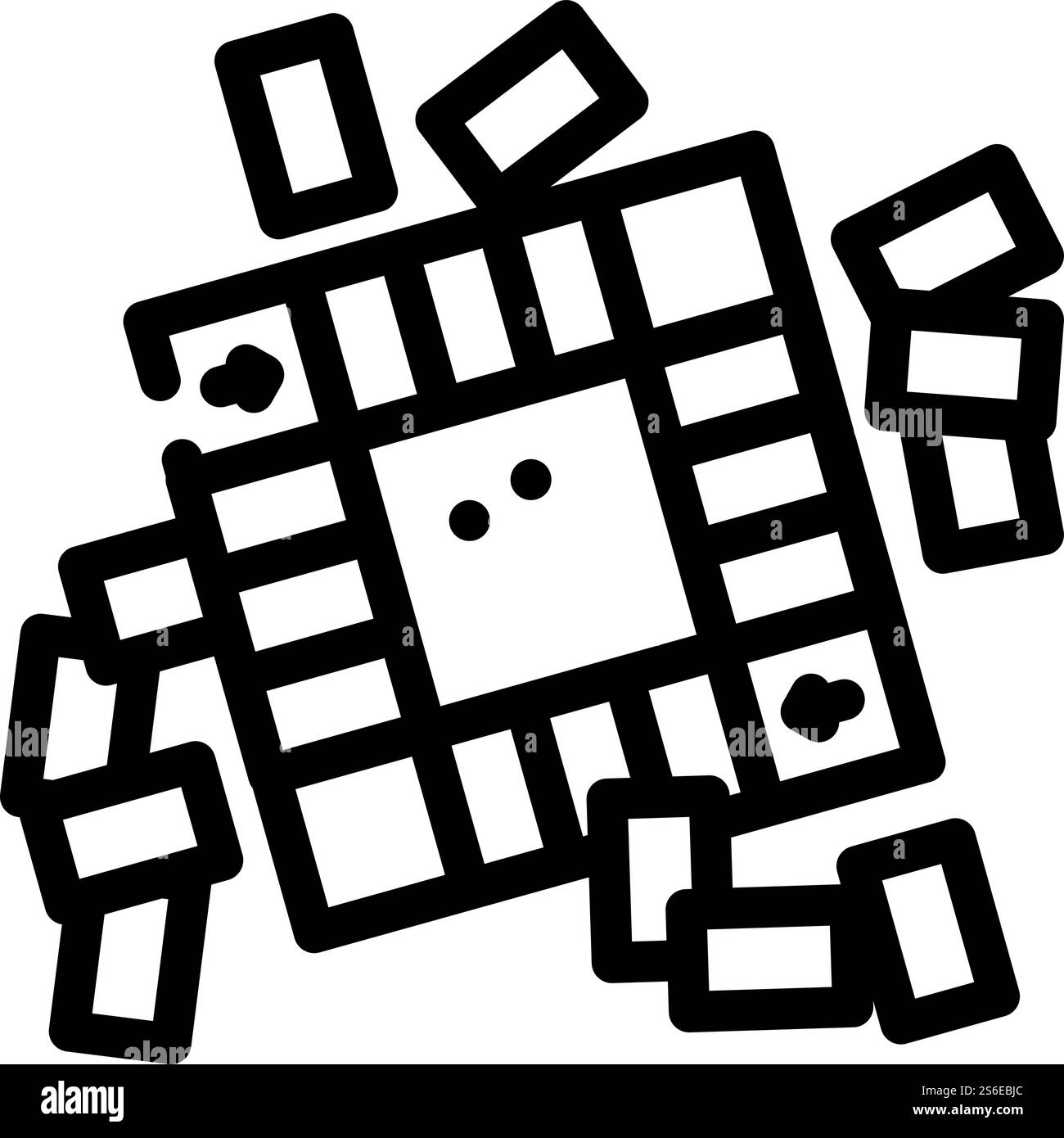 board game line icon vector. board game sign. isolated contour symbol ...