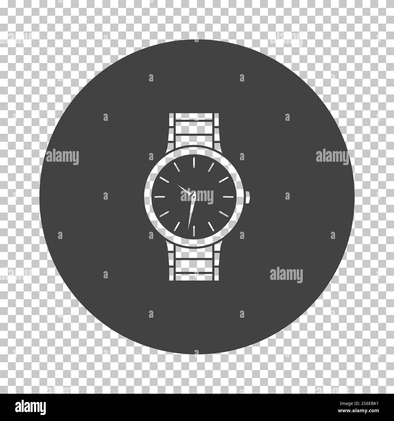 Business Woman Watch Icon. Subtract Stencil Design on Tranparency Grid ...