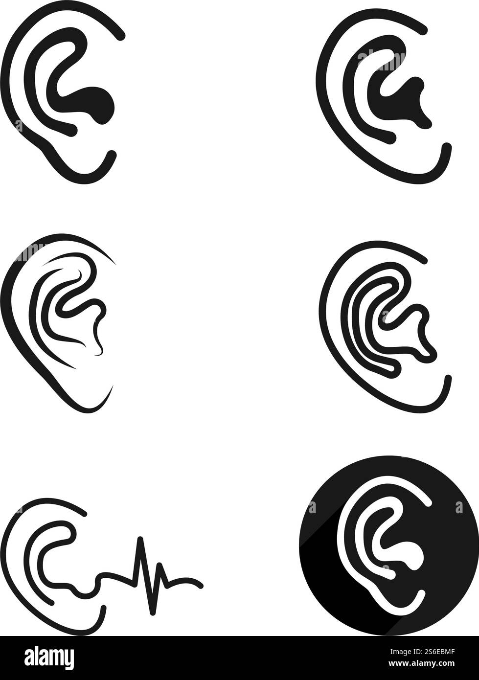Hearing logo template vector flat design Stock Vector Image & Art - Alamy