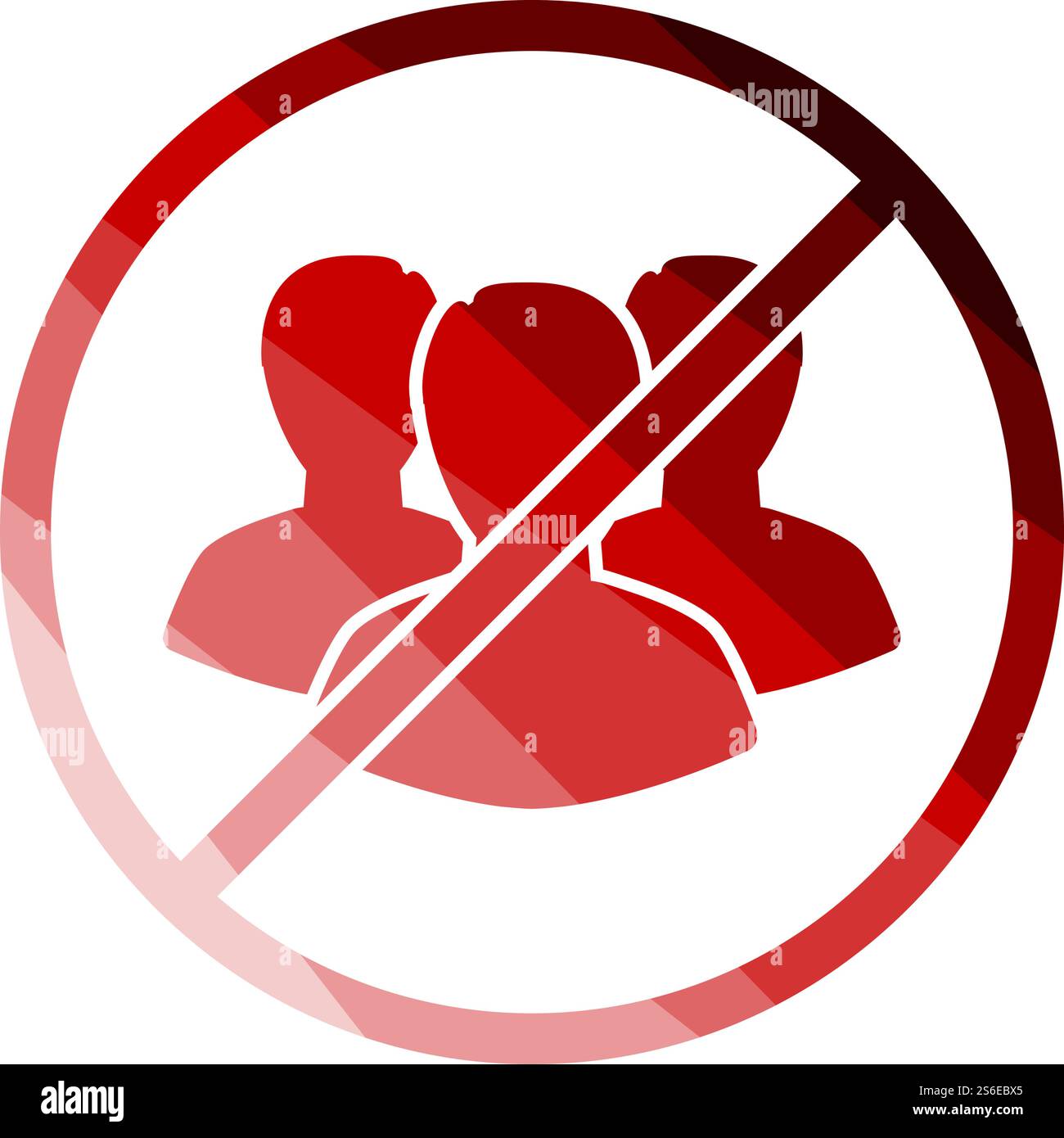 No Meeting Icon. Flat Color Ladder Design. Vector Illustration Stock ...