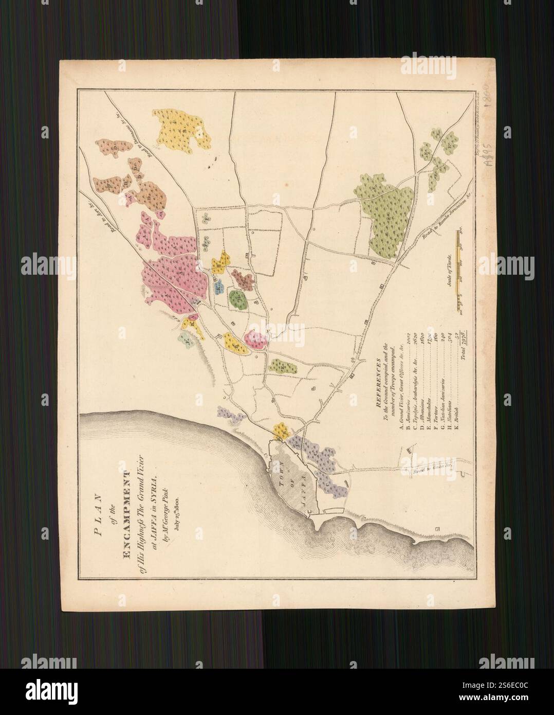 George Pink, Plan of the encampment of his highness the Grand Vizier at ...