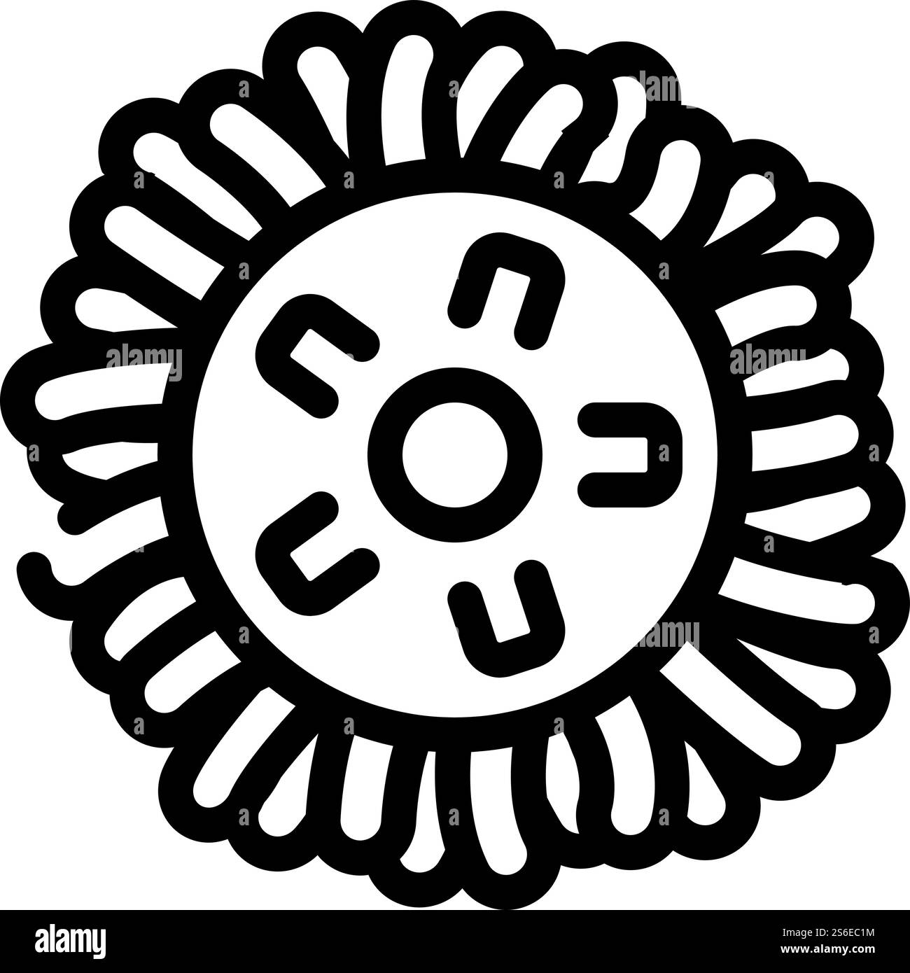 disc for rubbing surface line icon vector. disc for rubbing surface ...