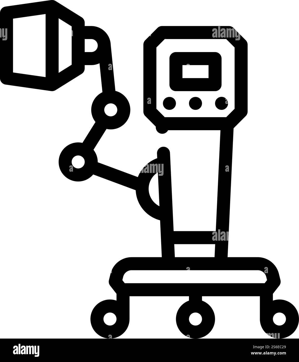 high-frequency thermotherapy apparatus line icon vector. high-frequency ...