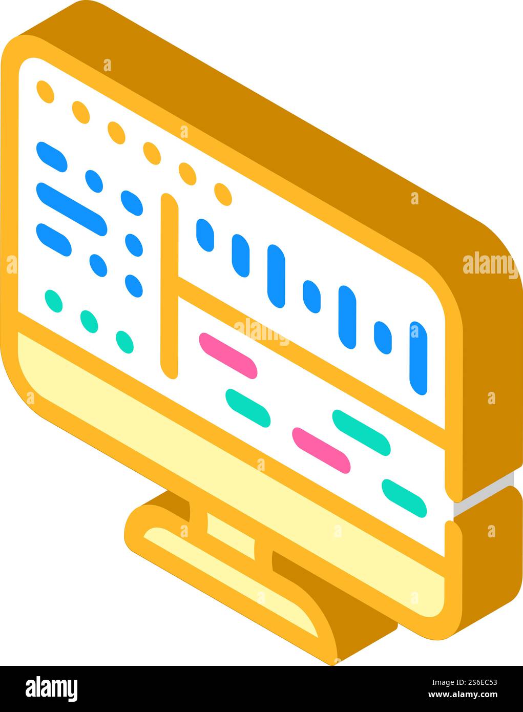 soft for audio processing isometric icon vector. soft for audio ...