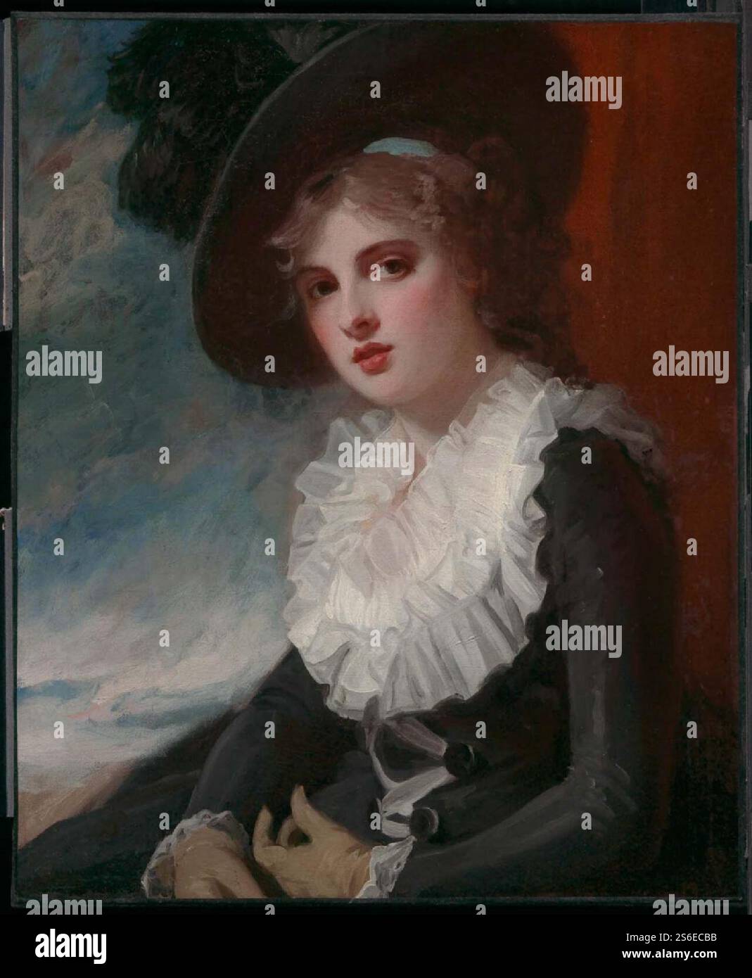 George Romney - Portrait of Emma Hart, later Lady Hamilton, c1784 Stock ...