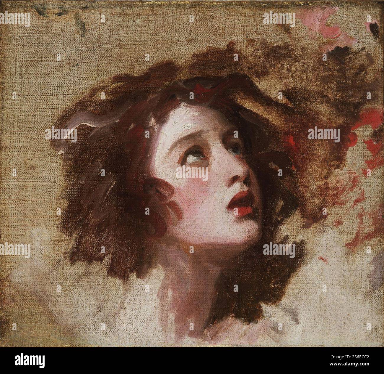 George Romney - Portrait of Emma Hart, later Lady Hamilton, as Miranda ...