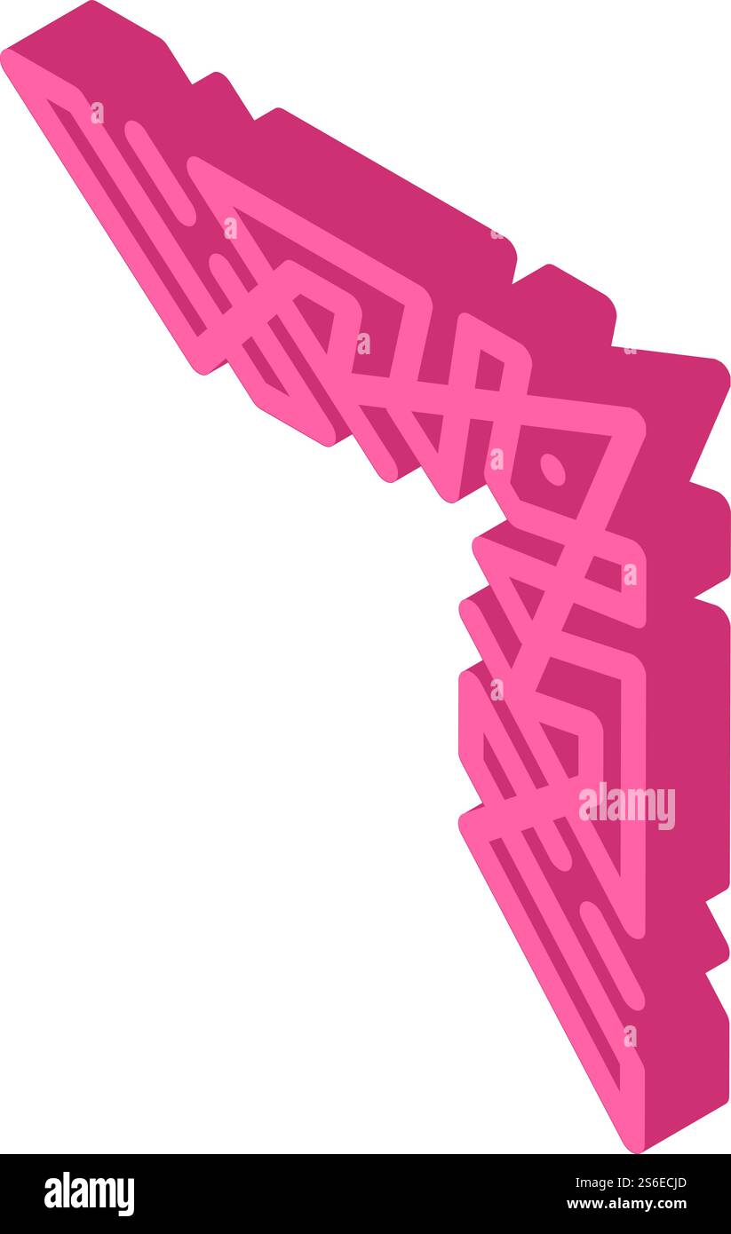 book page ornamental corner isometric icon vector. book page ornamental ...