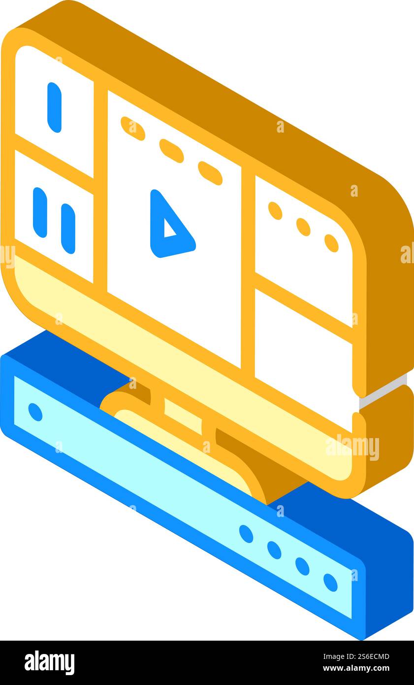 recorder for video surveillance isometric icon vector. recorder for ...