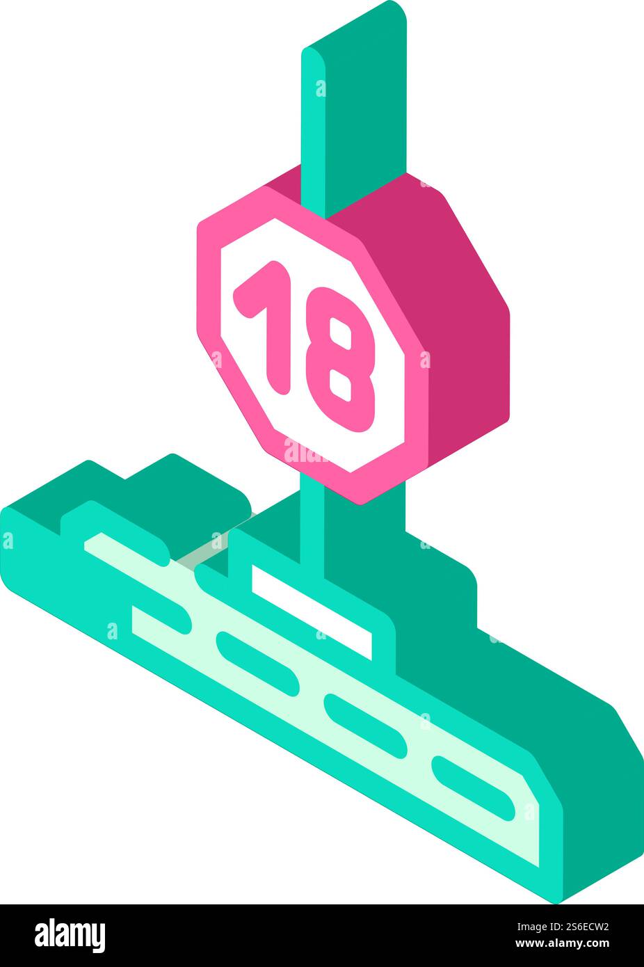 pylon for striptease isometric icon vector. pylon for striptease sign ...