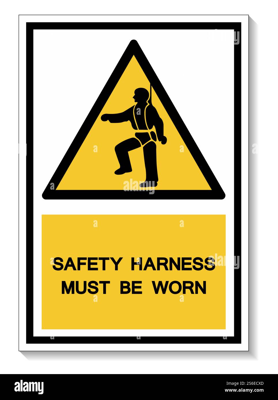 Safety Harness Must Be Worn Symbols Sign Isolate On White Background ...