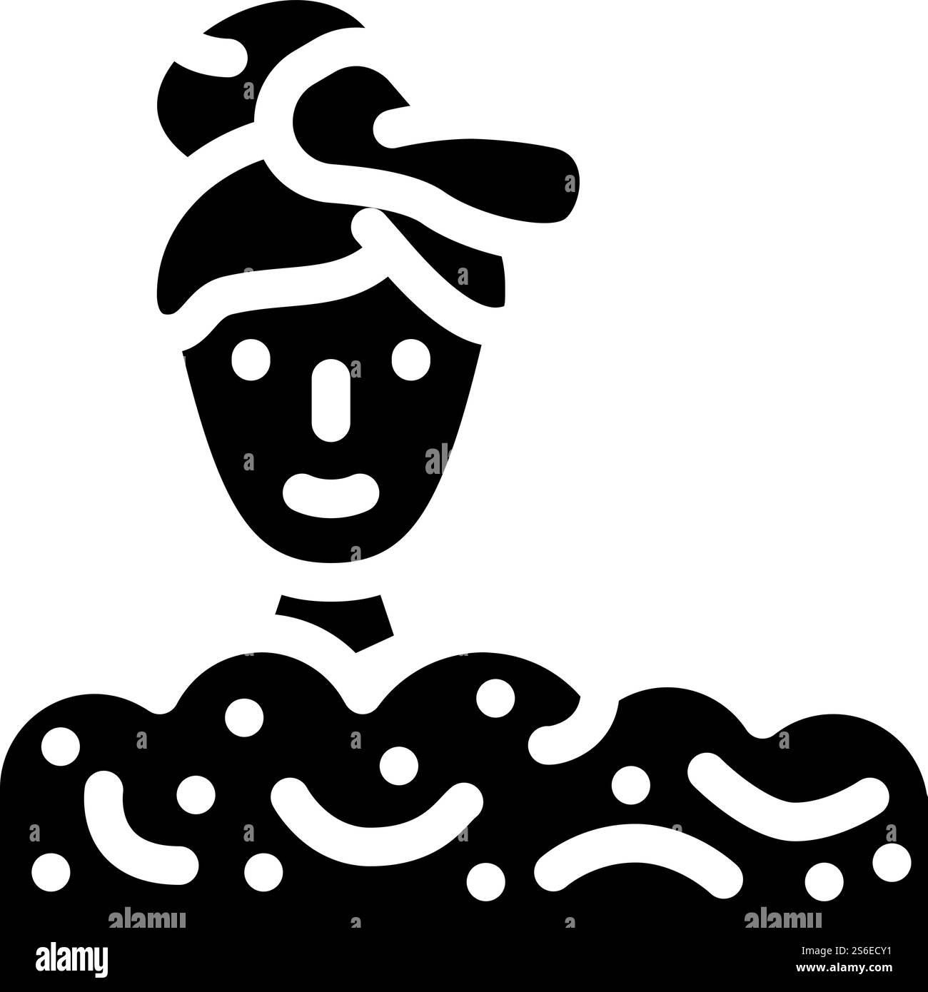 foam party in night club glyph icon vector. foam party in night club ...