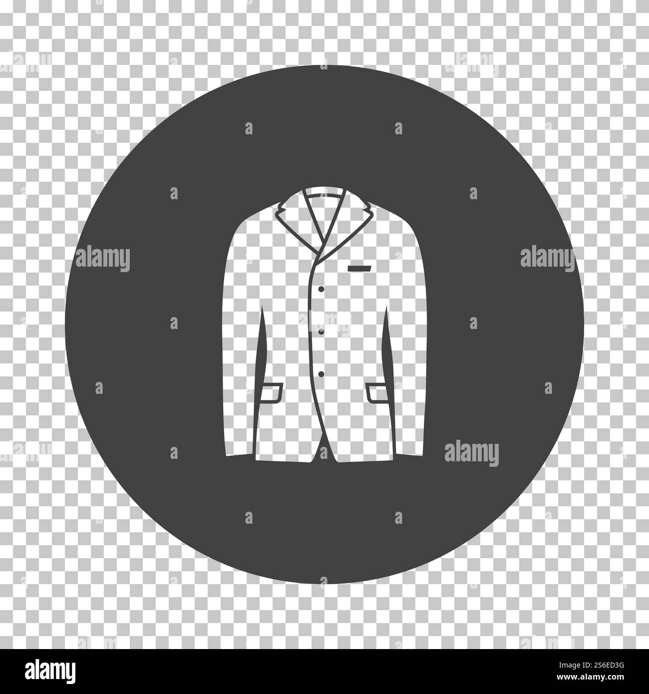 Business Suit Icon. Subtract Stencil Design on Tranparency Grid. Vector ...