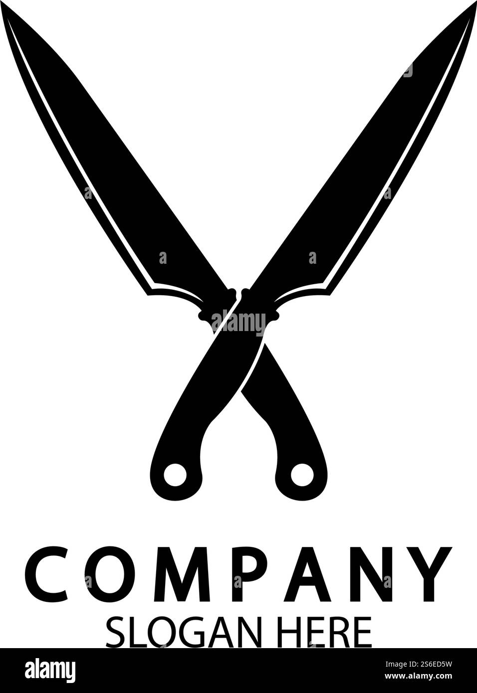 The crossed knives icon. Knife and chef, kitchen symbol. Flat ...