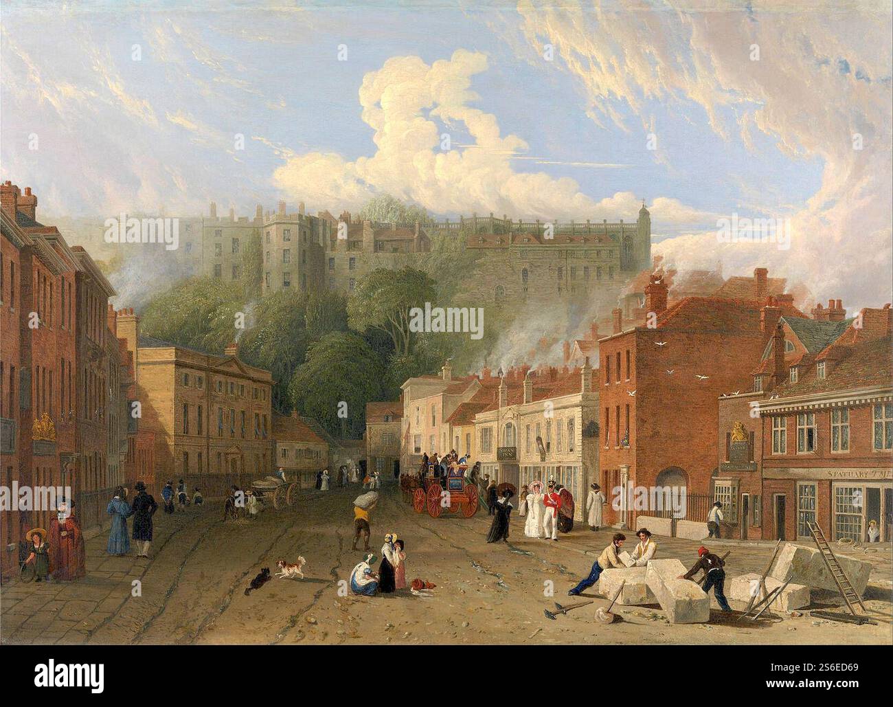 George Vincent - A View of Thames Street, Windsor Stock Photo - Alamy