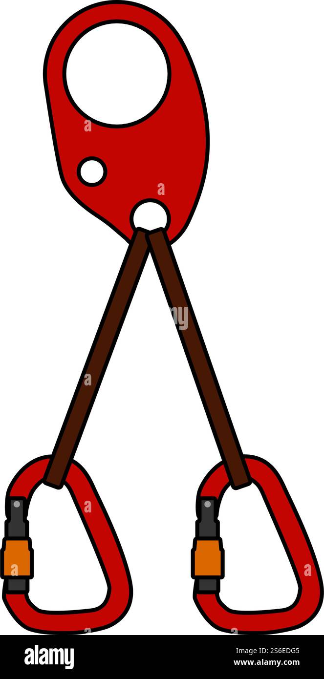 Alpinist Self Rescue System Icon. Editable Outline With Color Fill ...