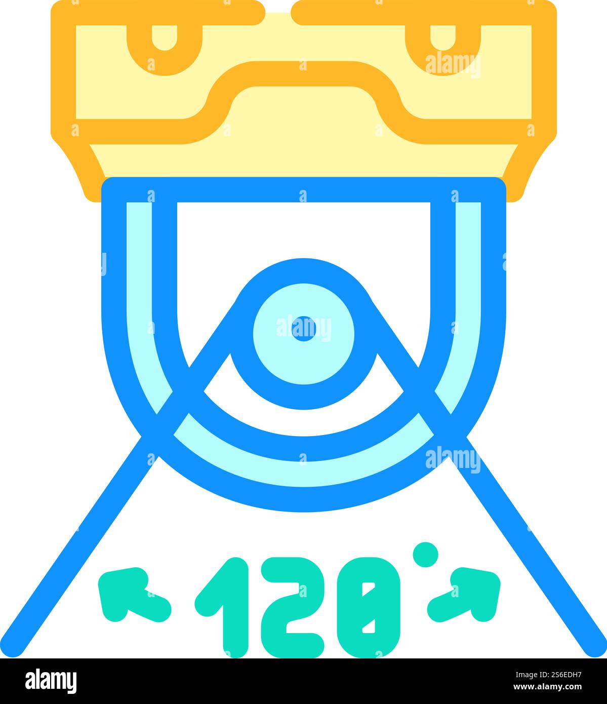 viewing angle camera color icon vector. viewing angle camera sign ...