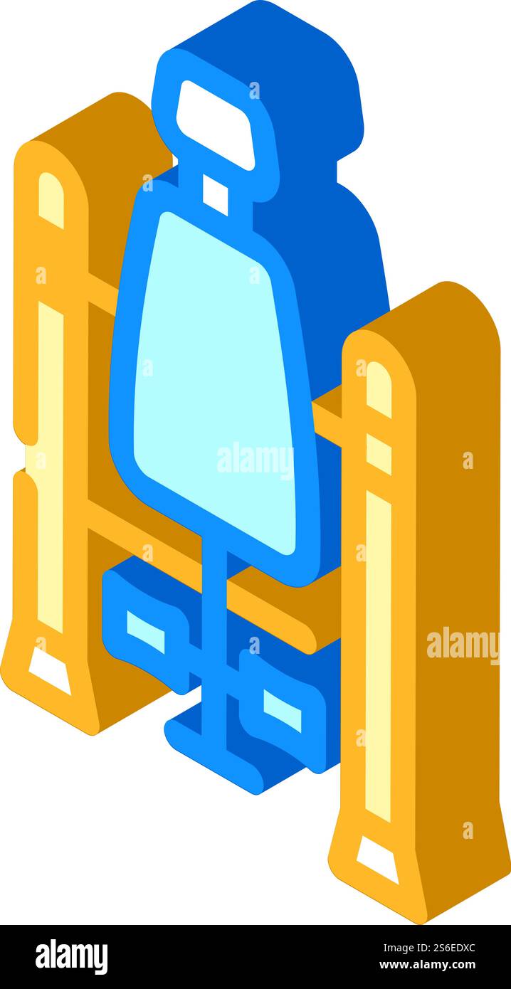 inversion table isometric icon vector. inversion table sign. isolated ...