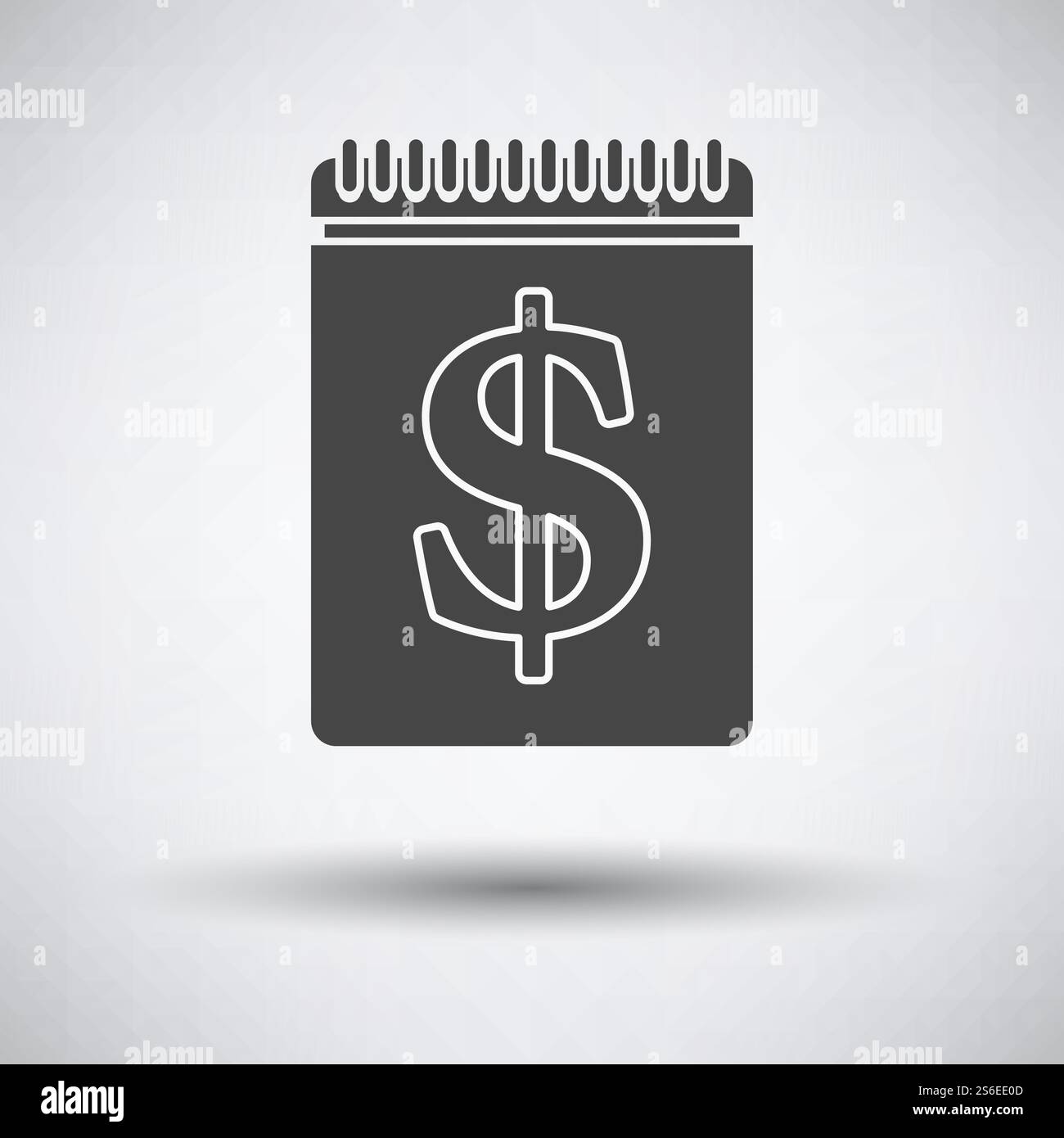 Dollar Calendar Icon. Dark Gray on Gray Background With Round Shadow ...