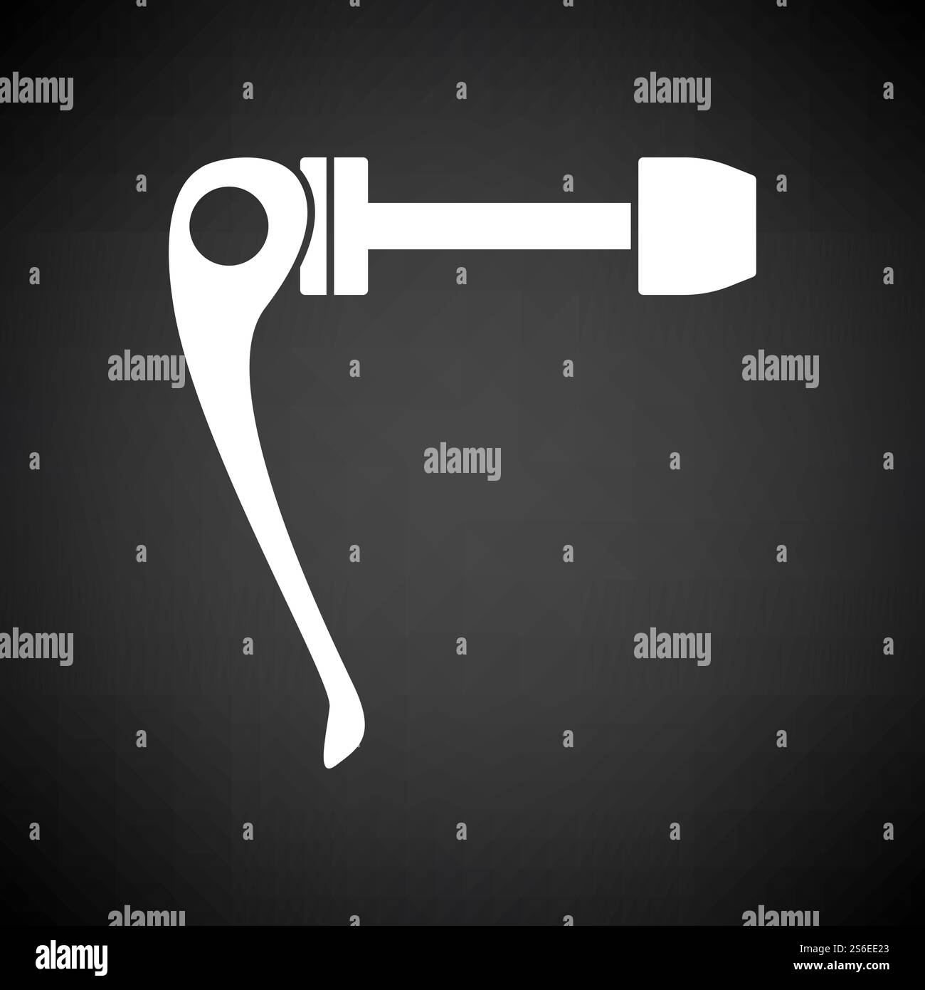 Bike Quick Release Icon. White on Black Background. Vector Illustration ...