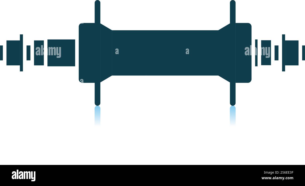 Bike Hub Icon. Shadow Reflection Design. Vector Illustration Stock ...