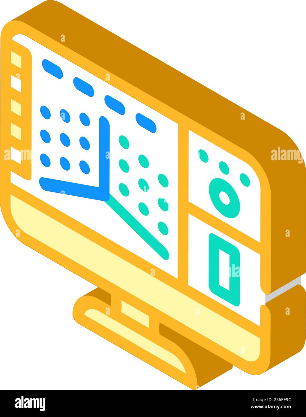 color matching isometric icon vector. color matching sign. isolated ...