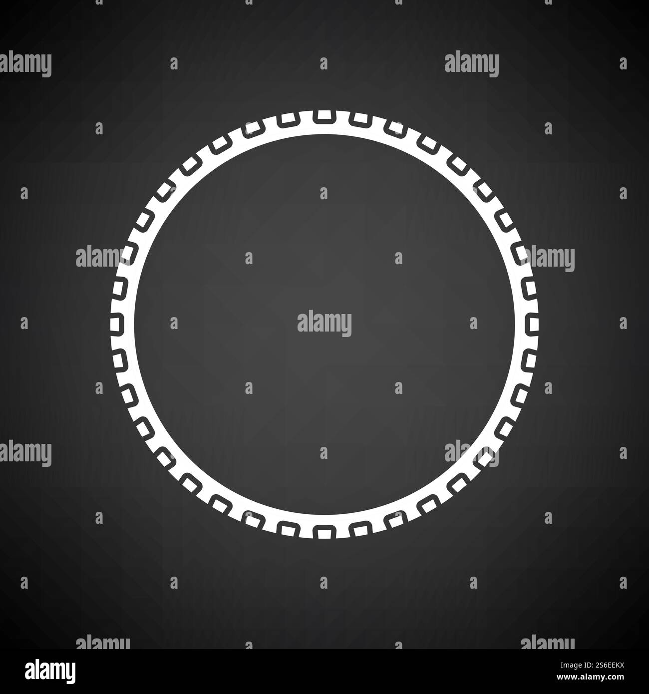 Bike Tyre Icon. White on Black Background. Vector Illustration Stock ...