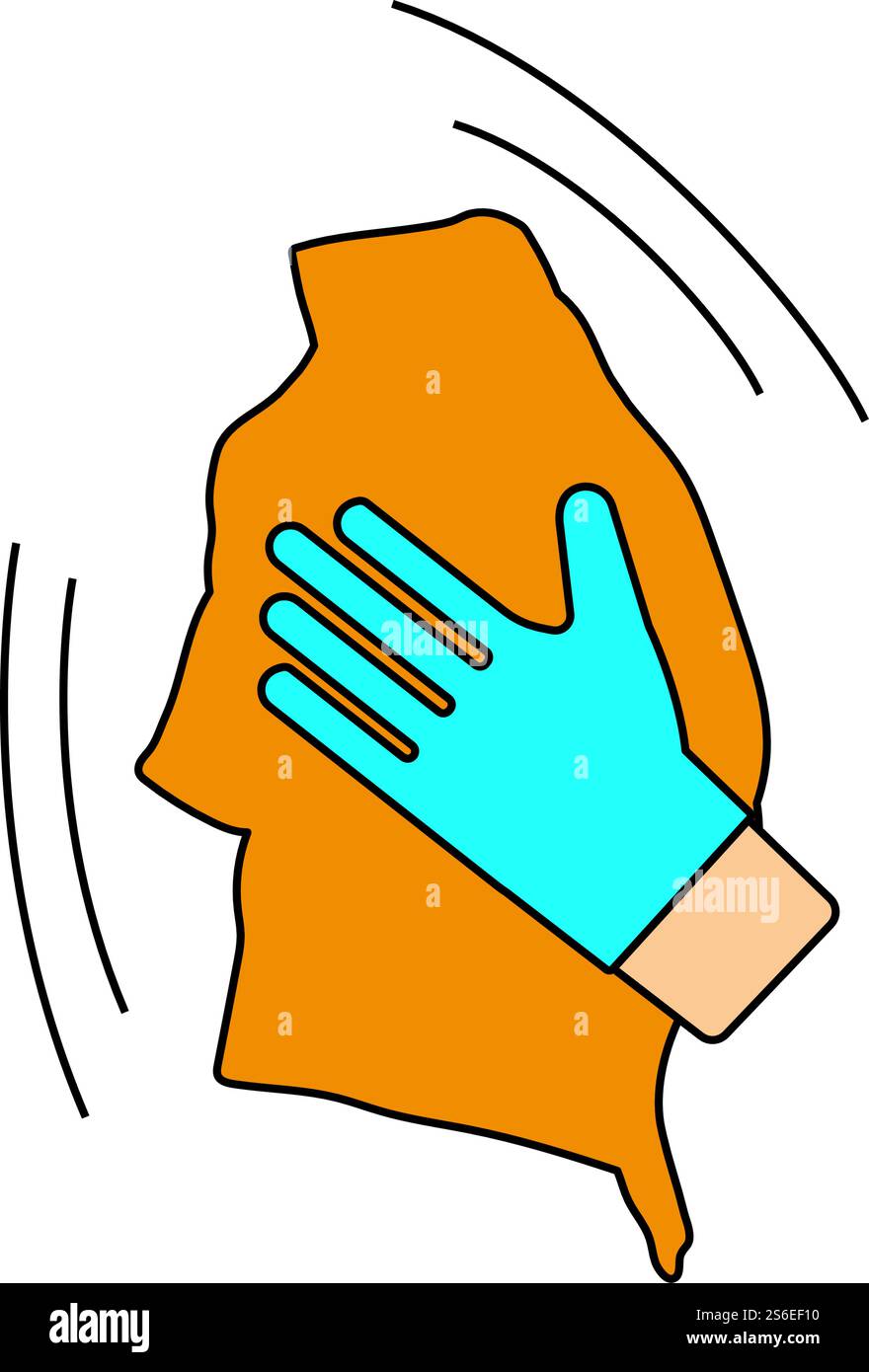 Wet Cleaning Icon. Editable Outline With Color Fill Design. Vector ...