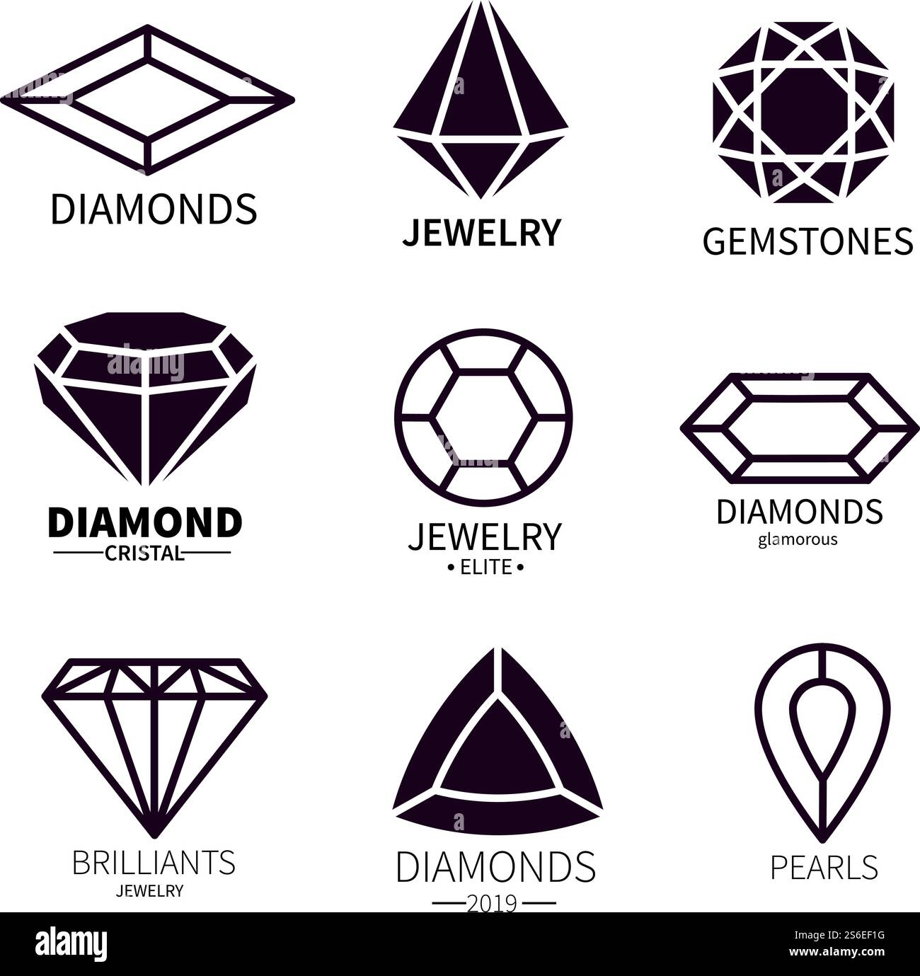 Diamond logos. Jewels diamonds gems, jewelry diamantes luxury jewel ...