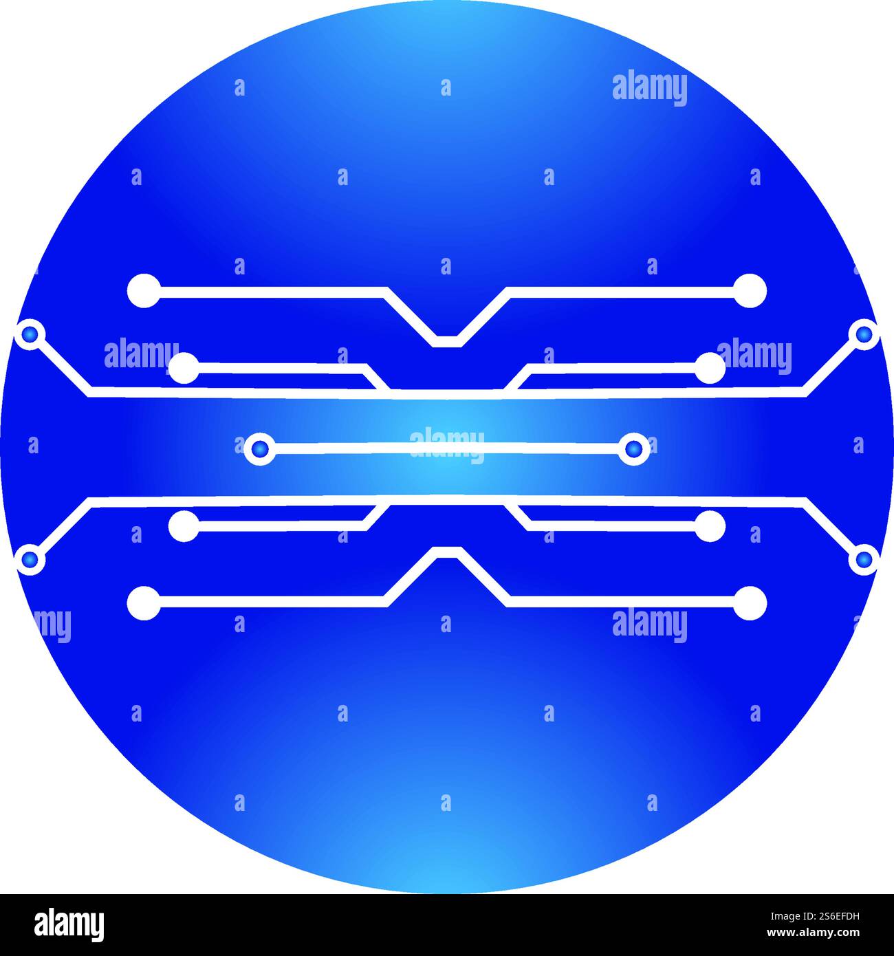 circuit in the circle icon.technology logo design template symbol icon vector-vector Stock ...