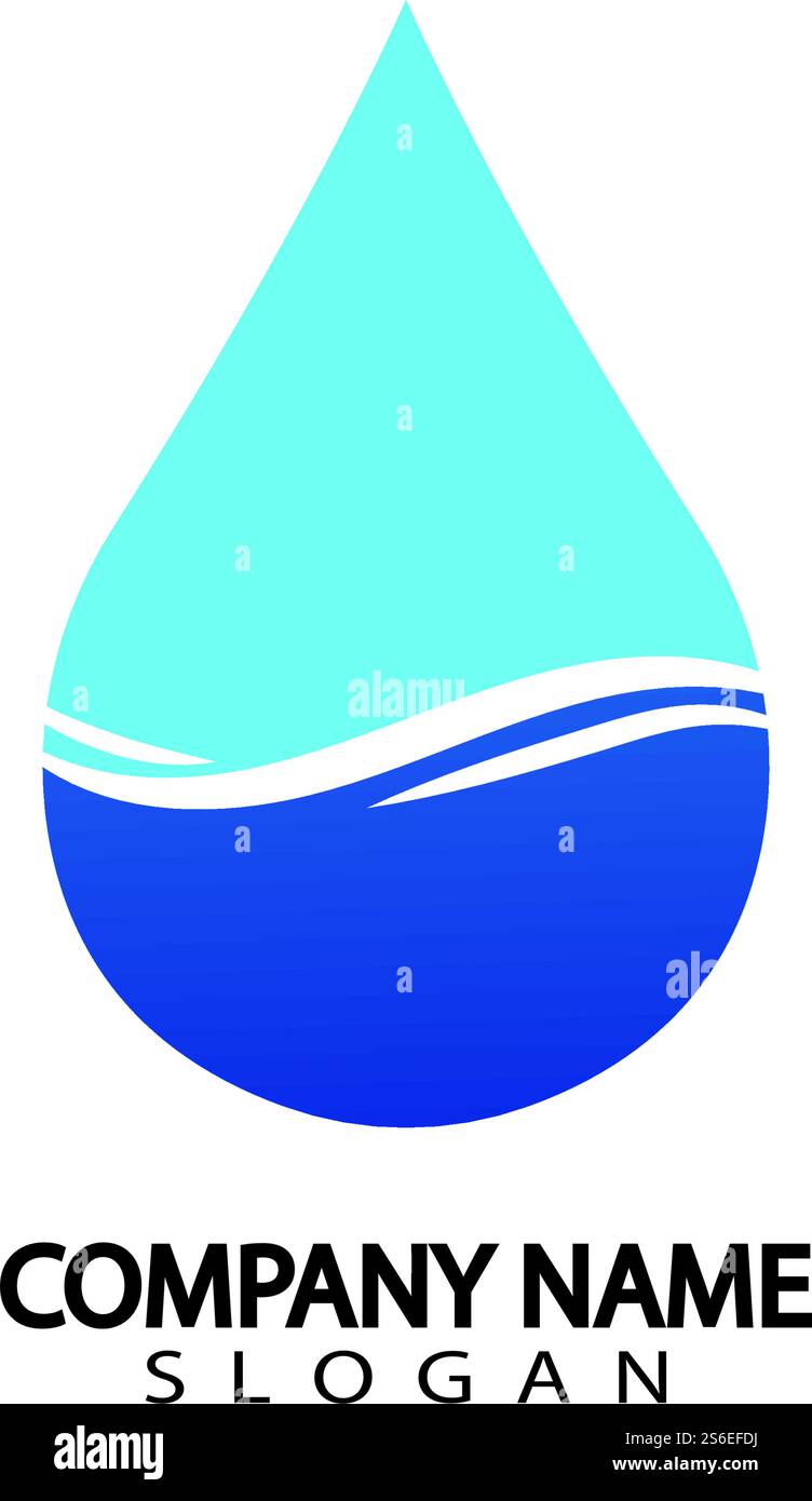 Drop of watter with wave. logo concept Stock Vector Image & Art - Alamy