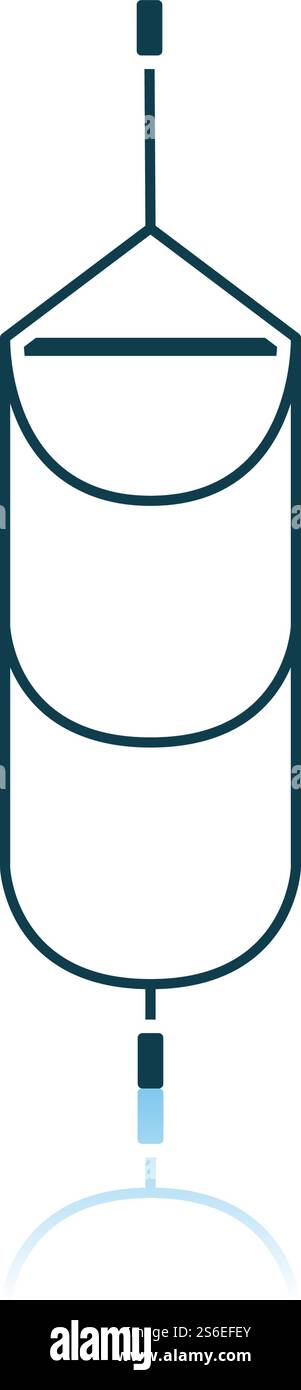 Alpinist Step Ladder Icon. Shadow Reflection Design. Vector ...