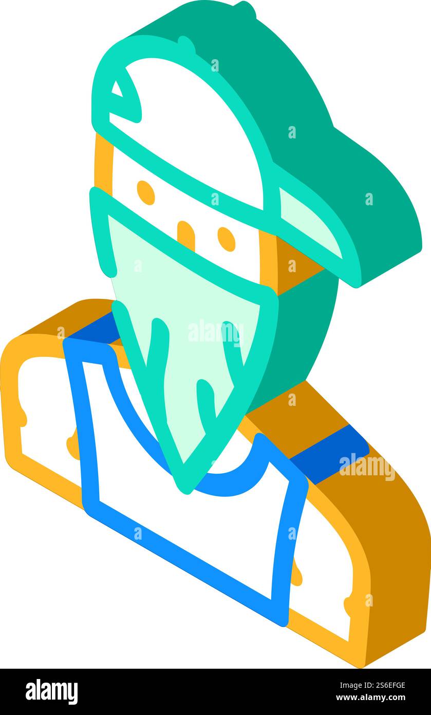 gangsta rapper isometric icon vector. gangsta rapper sign. isolated ...