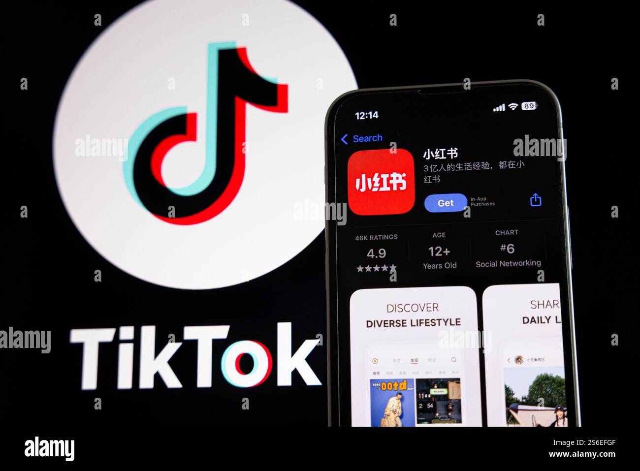 TikTok alternative app "RedNote" which is also called the Chinese ...