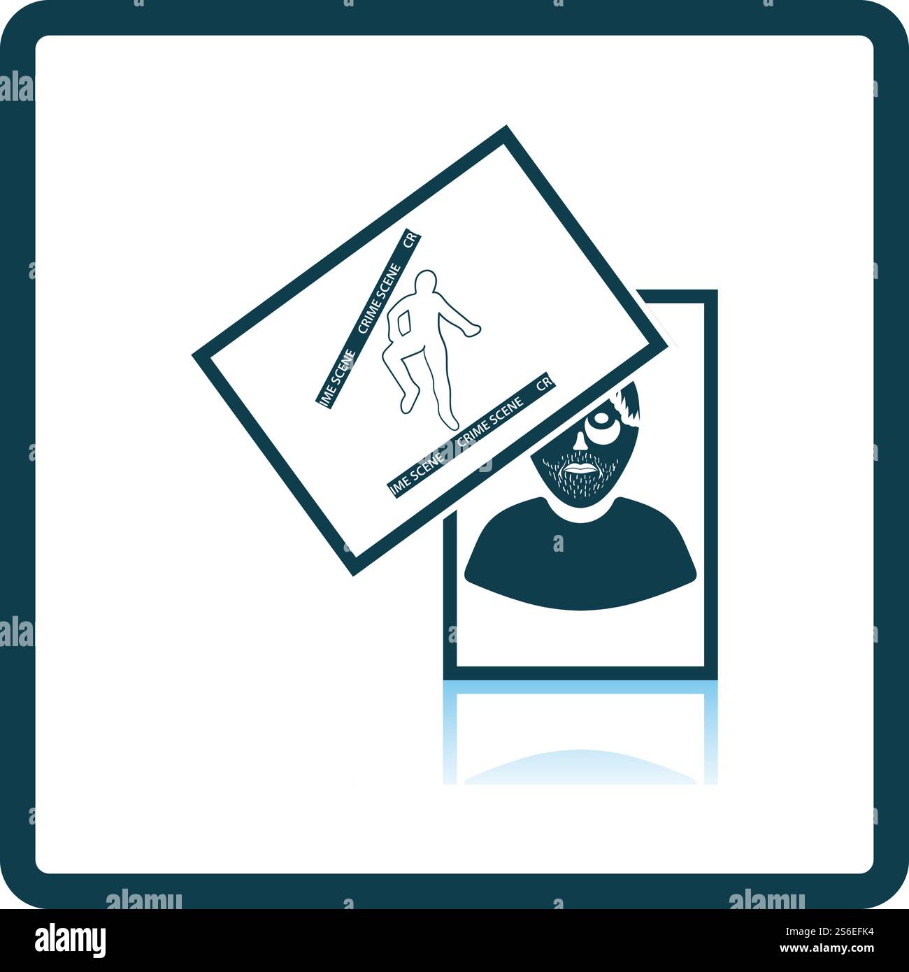 Photograph Evidence Icon. Square Shadow Reflection Design. Vector ...