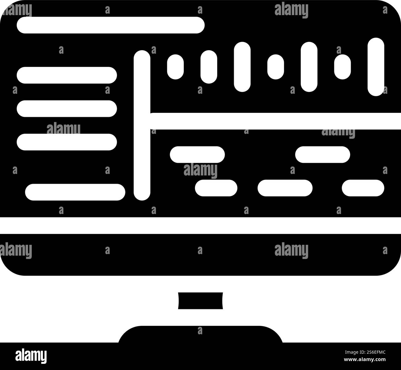 soft for audio processing glyph icon vector. soft for audio processing ...