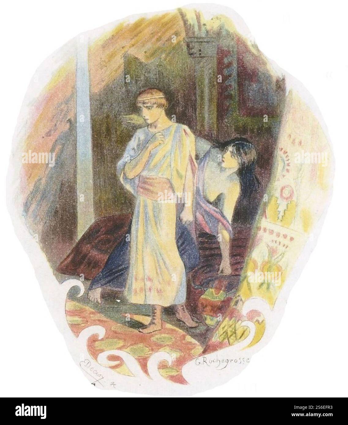 Georges Rochegrosse Le poison des pierreries p56 Stock Photo - Alamy