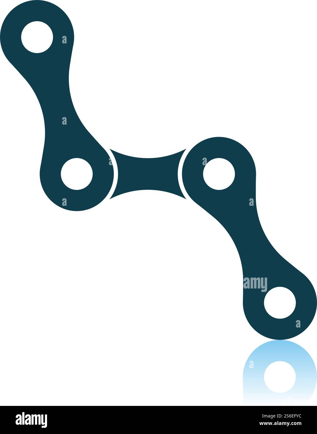 Bike Chain Icon. Shadow Reflection Design. Vector Illustration Stock ...